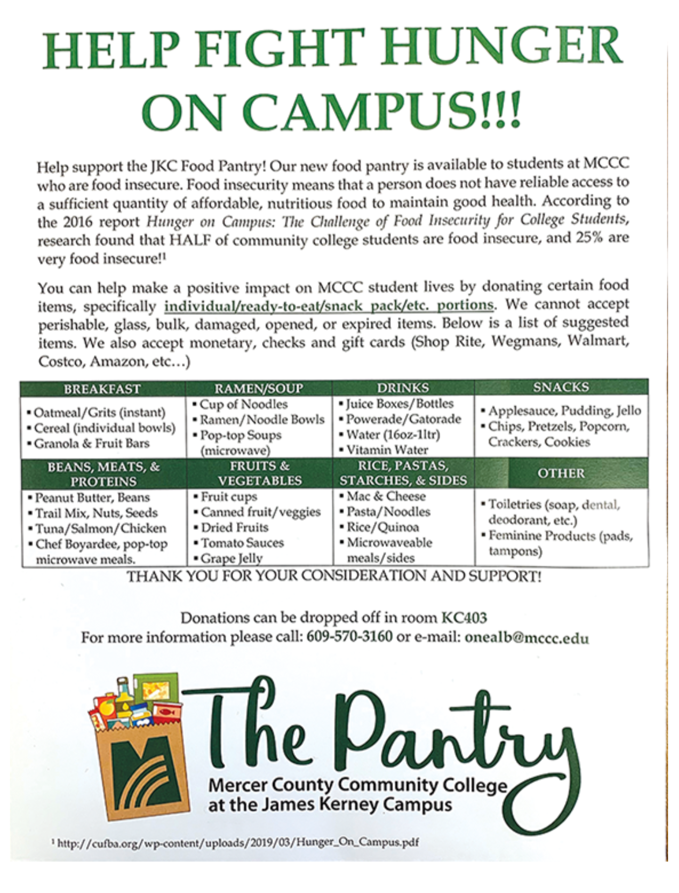Image Food Pantry Needs The College VOICE